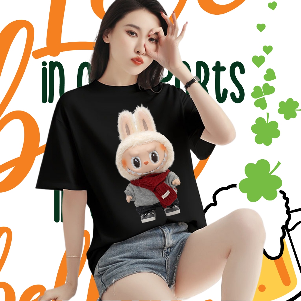 เสื้อยืดคอกลมแฟชั่นพิมพ์ลายน้องล่าสุด กระเเสมาเเรงมากสกรีนลายน่ารัก ⚡D-5128 | Shopee Thailand