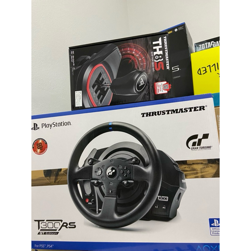 Thrustmaster T300 RS GT Edition + TH8S Shifter Add-On พวงมาลัย + เกียร์ ...