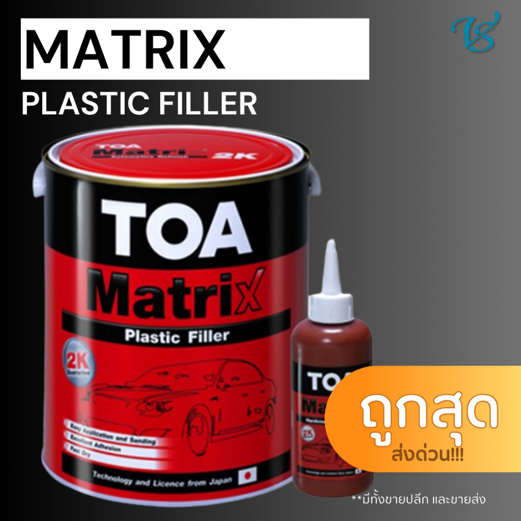 สีโป๊วแดง Matrix Plastic Filler 2K | Shopee Thailand