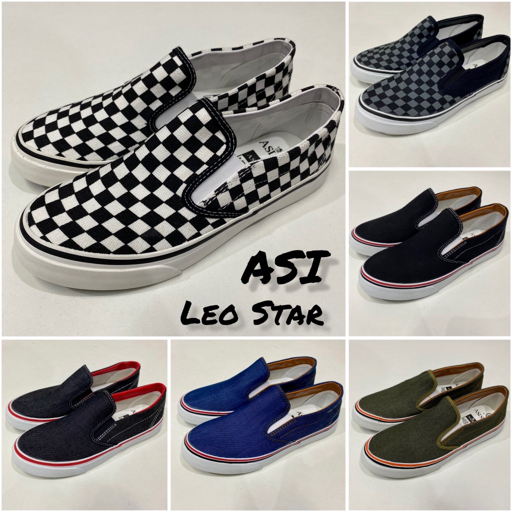 รองเท้าผ้าใบ สลิปออน Leo Star รุ่น ASI Size37-45 พร้อมส่ง!! | Shopee ...