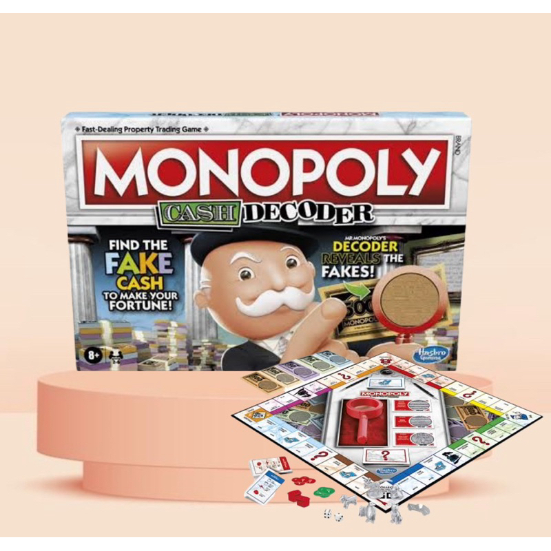 Monopoly Cash Decoder Board Game for Families and Kids Ages 8 and Up ...