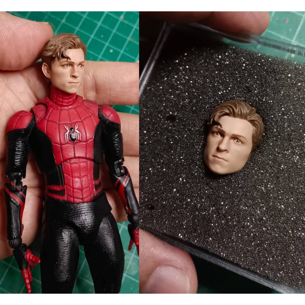 Tom Holland SpiderMan 1/12 Head Sculpt for Shf Mafex Mafex suit ...