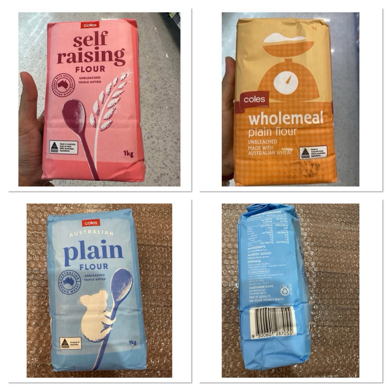 Coles White Plain Flour 1000 G. แป้งสาลี ไม่ฟอกสี โคลส์ / White Self ...