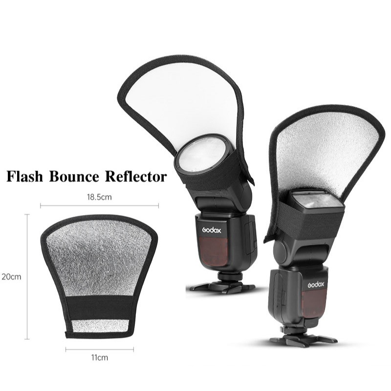 Flash Bounce Reflector แผ่นสะท้อน กระจายแสงแฟลช สำหรับแฟลชหัวค้อนทุก ...