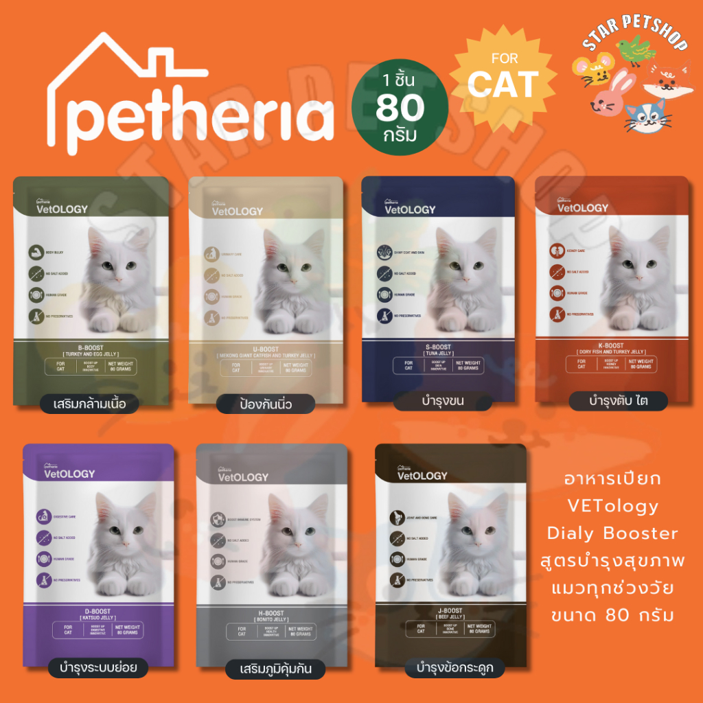 Petheria VetOLOGY เพ็ทเทอเรีย อาหารเปียกสำหรับแมว พัฒนาร่วมกันสัตวแพทย์ ...