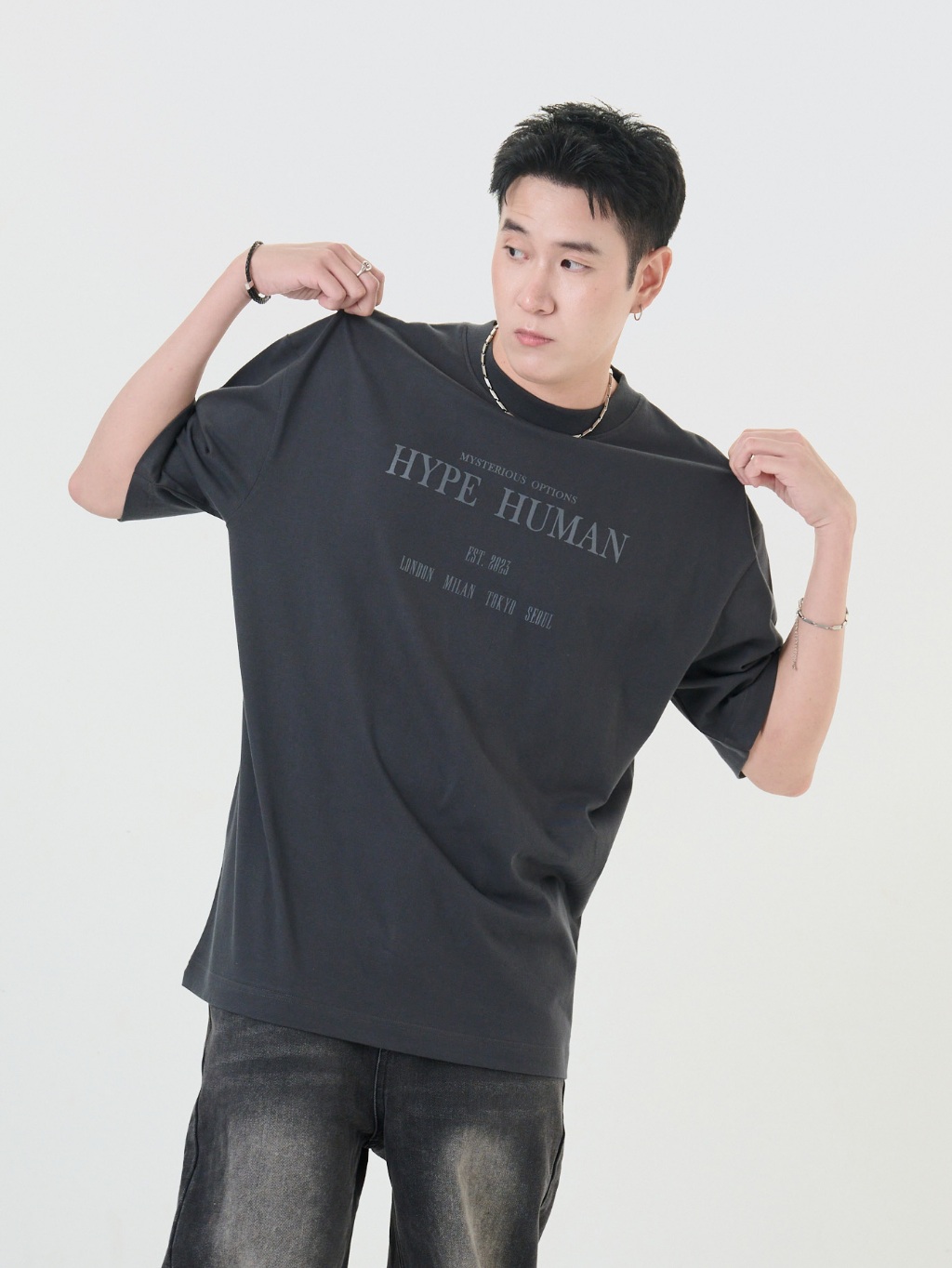 Hype It - Hype Human T-Shirt เสื้อยืดแขนสั้นทรง Oversized แบรนด์ Hype ...
