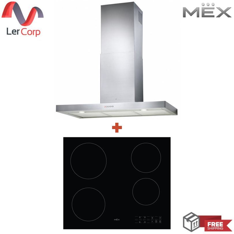 (Mex) เครื่องดูดควันกระโจมทรงกล่อง MEX รุ่น K633X90 + เตาไฟฟ้าฐาน ...