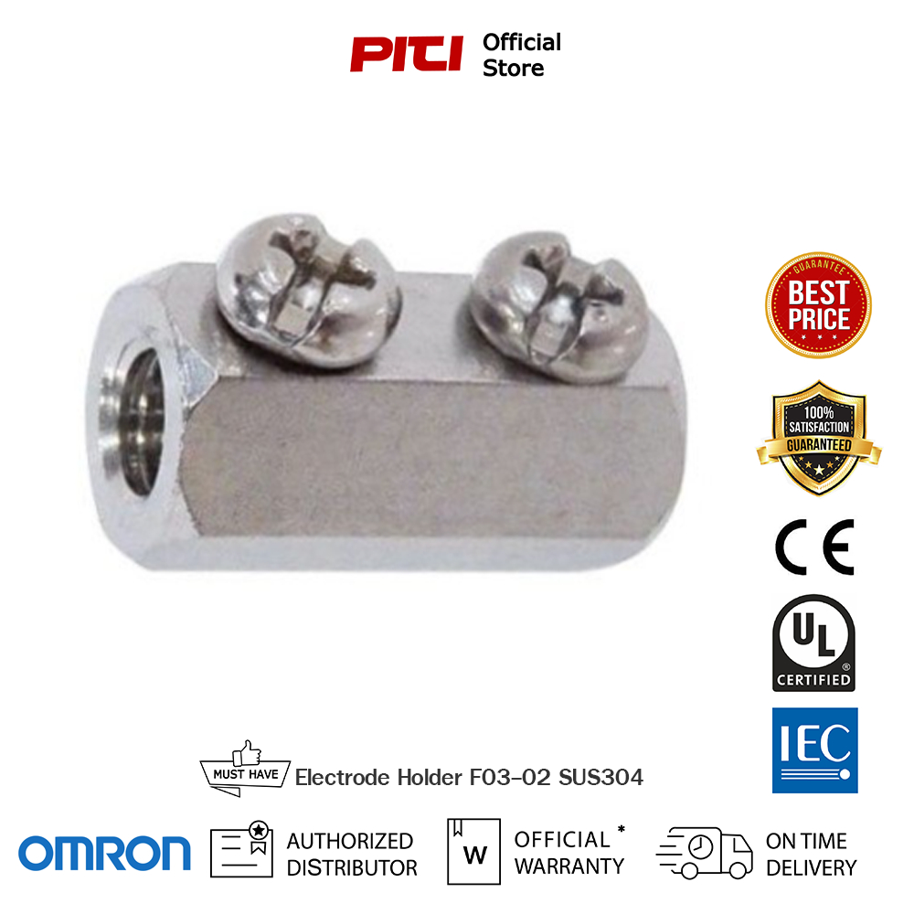 Omron F03-02 SUS304 Electrode Holder ข้อต่ออิเลคโตรด ข้อต่อก้านอิเล็คโท ...