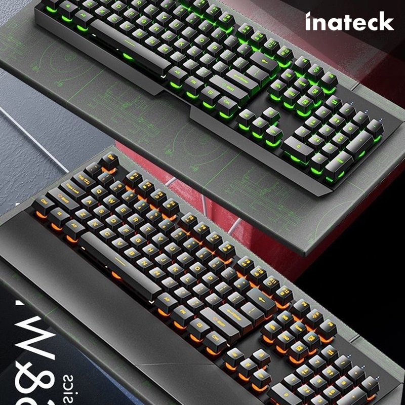 🔥พร้อมส่ง🔥 คีย์บอร์ดเกมมิ่งมีไฟ Rainbow Backlight Gaming Keyboard+ถาด ...