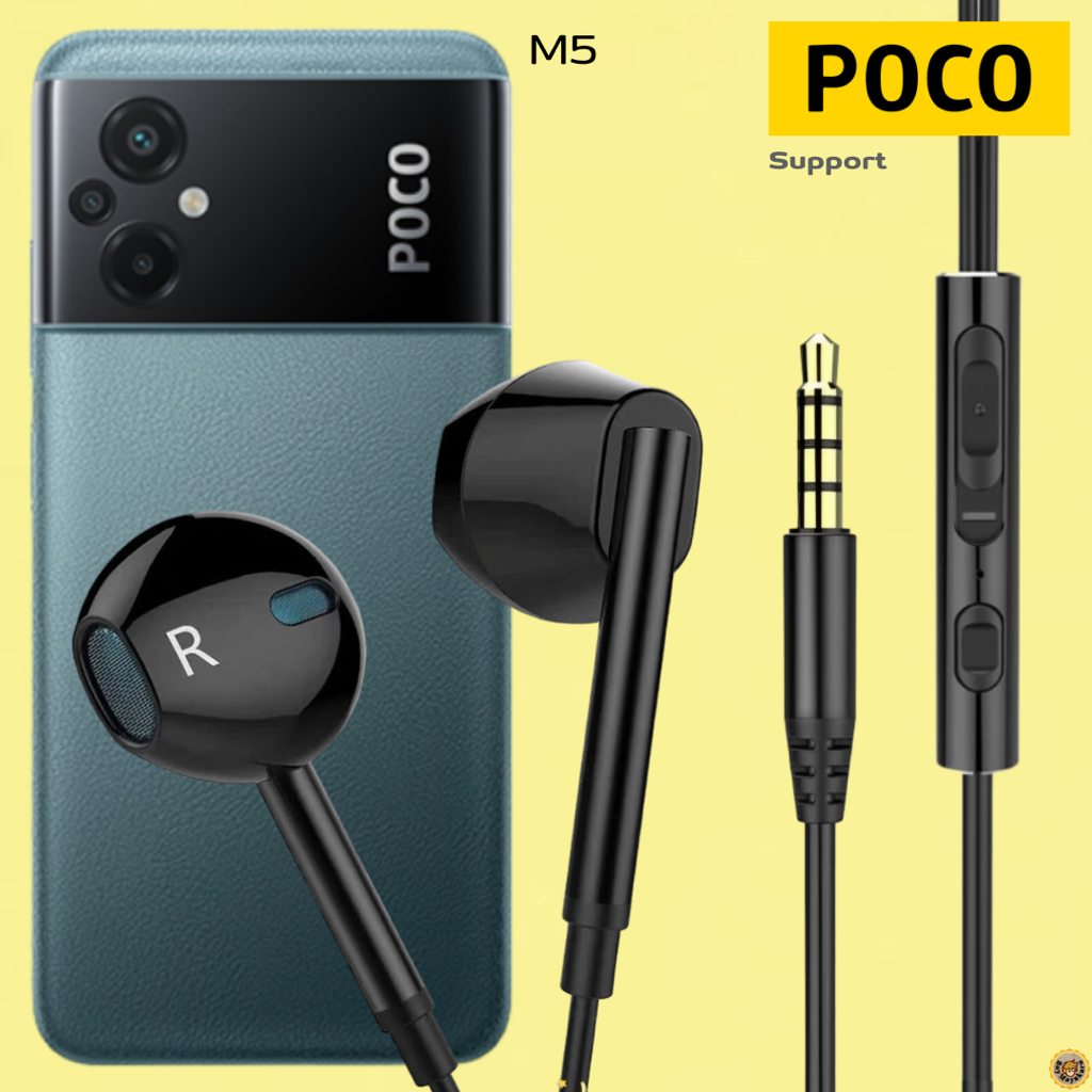 หูฟัง สมอลทอล์ค สำหรับ Poco Aux 3.5mm โพโค่ M5 สวมใส่สบาย เสียงดี เบส ...