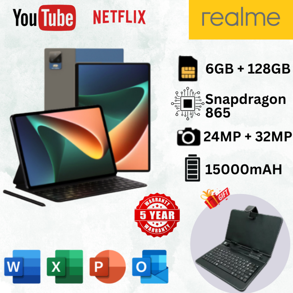 สต็อกพร้อม Realme Pad P70 แท็บเล็ต แทปเล็ต แท็ปเล็ต tablet แรม 16GB รอม512GB | Shopee Thailand