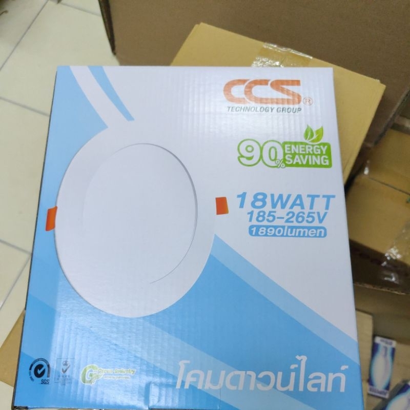 โคมฝังฝ้า LED CCS โคมดาวน์ไลท์ ขนาด 18W Daylight | Shopee Thailand