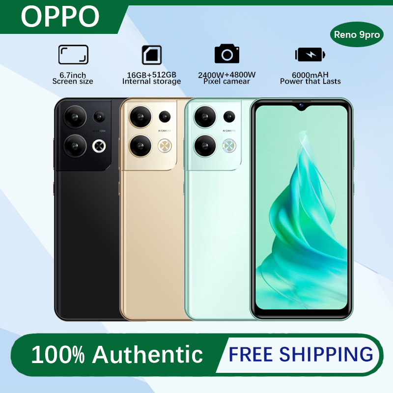 OPPO Reno9 phone โทรศัพท์มือถือดั้งเดิม 12G+512GB Cheap Bluetooth ...