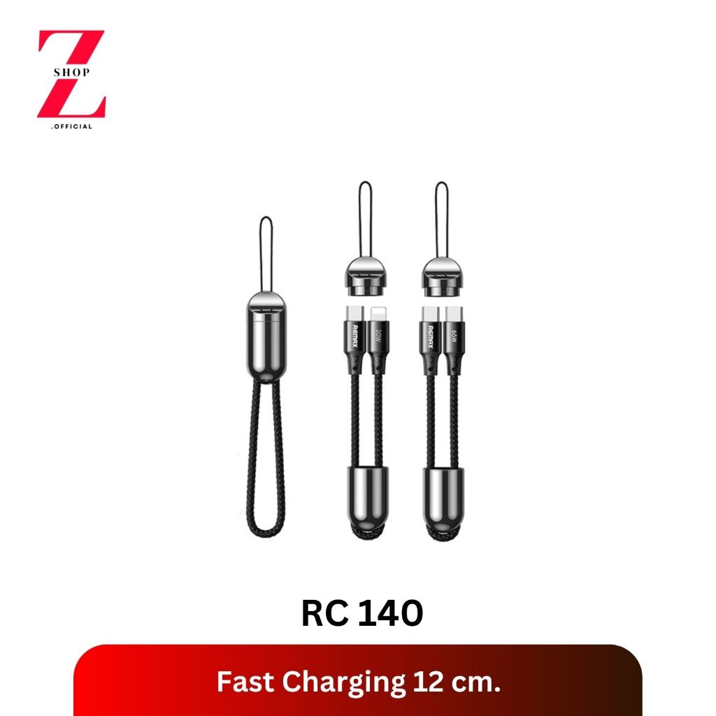 REMAX สายชาร์จพกพา รุ่น RC-140 ยาว 12 CM. สำหรับ Type C และ iP สายชาร์จ ...