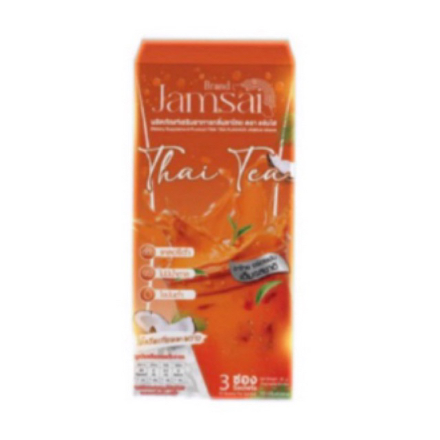 (1กล่อง3ซอง) ชาไทยแจ่มใส แบบกล่อง ขนาดทดลองJamsai Thai Tea | Shopee Thailand