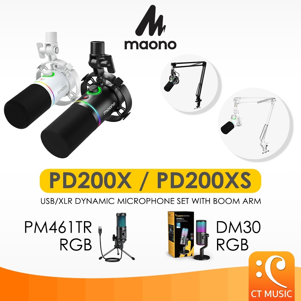 (ส่งด่วนจากไทย) Maono PD200X / PD200XS / DM30 RGB ไมโครโฟน Microphone ประกันศูนย์ไทย Maono PD200 ...
