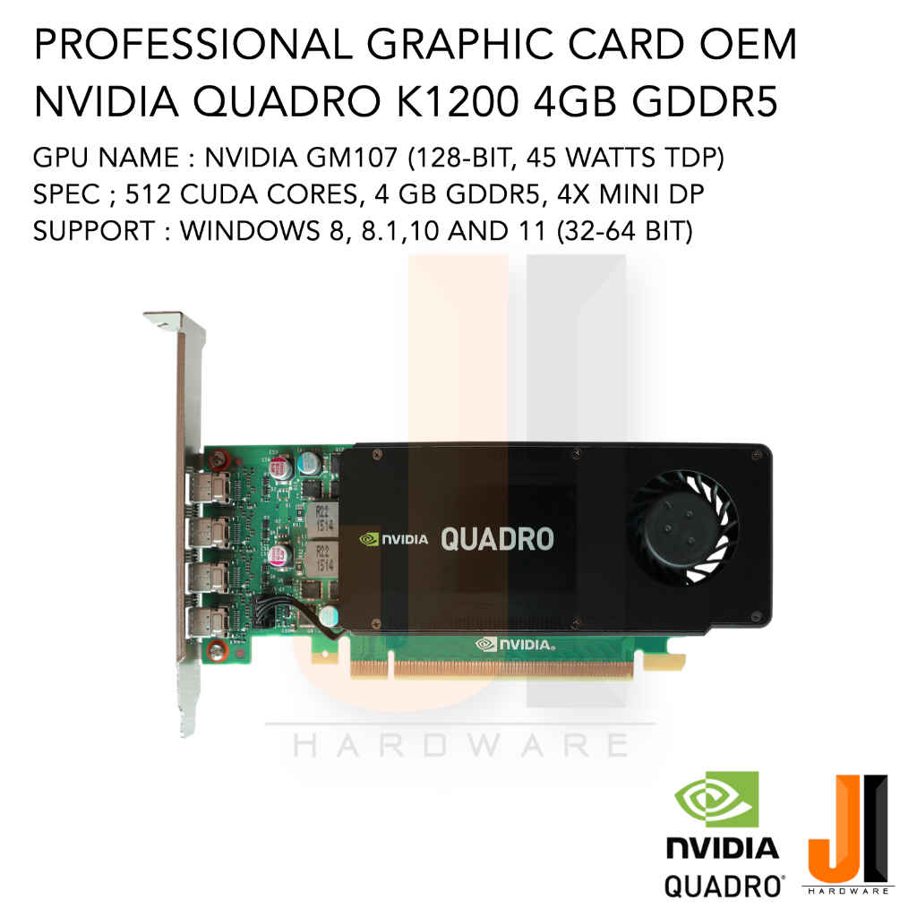 Professional graphic card Nvidia Quadro K1200 4GB 128-Bit GDDR5 OEM ...