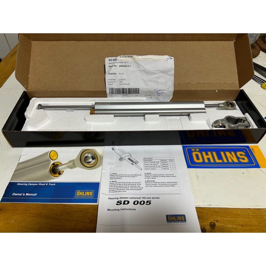 (Stroke 150 mm.) สีเงิน Titanium กันสะบัดOhlins #SD005 ของแท้ ประกัน2ปี | Shopee Thailand