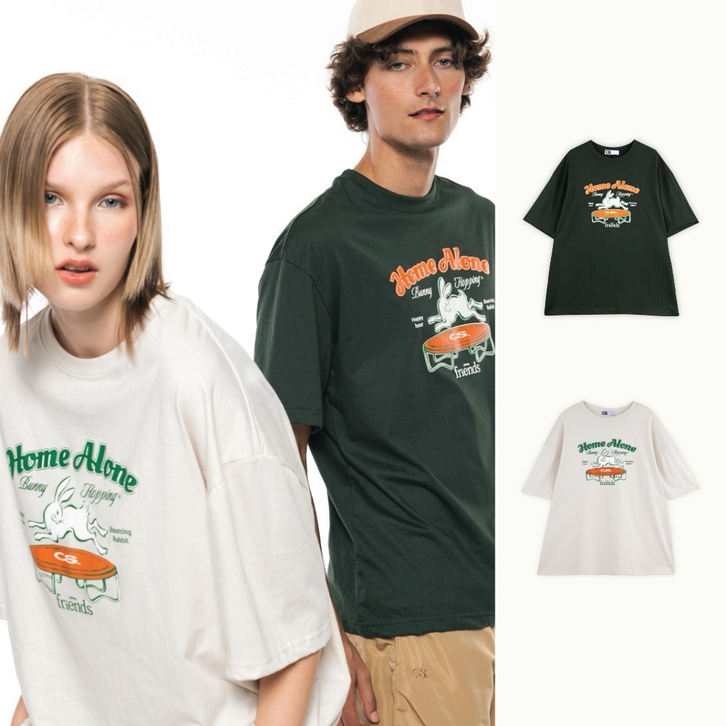 Classy - เสื้อยืด Oversized แขนสั้น สกรีนลาย Col. Friends Imitation Behavior รุ่น Bunnyhopping T ...