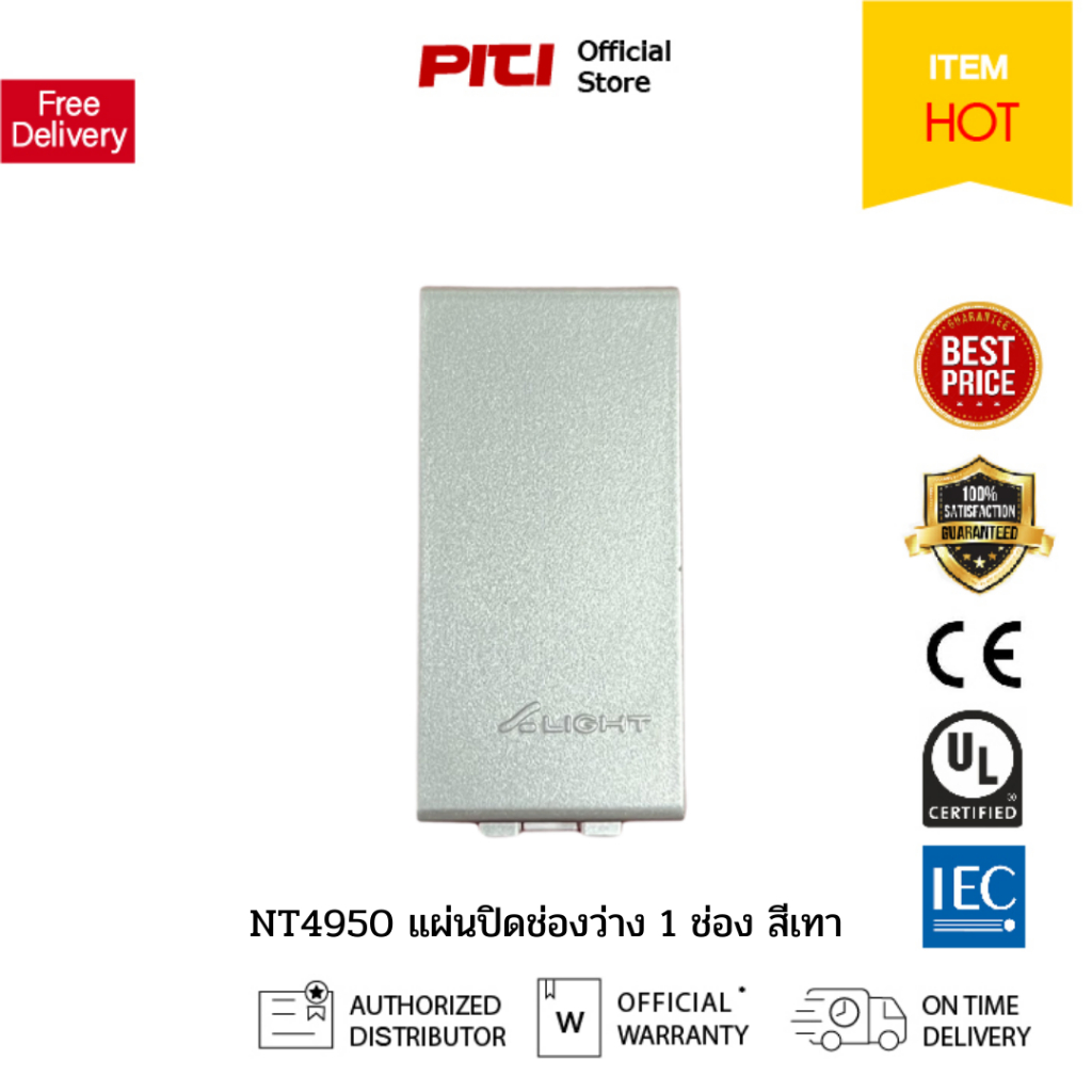 BT NT4950 แผ่นปิดช่องว่าง 1 ช่อง สีเทา (สินค้าเก่า) | Shopee Thailand