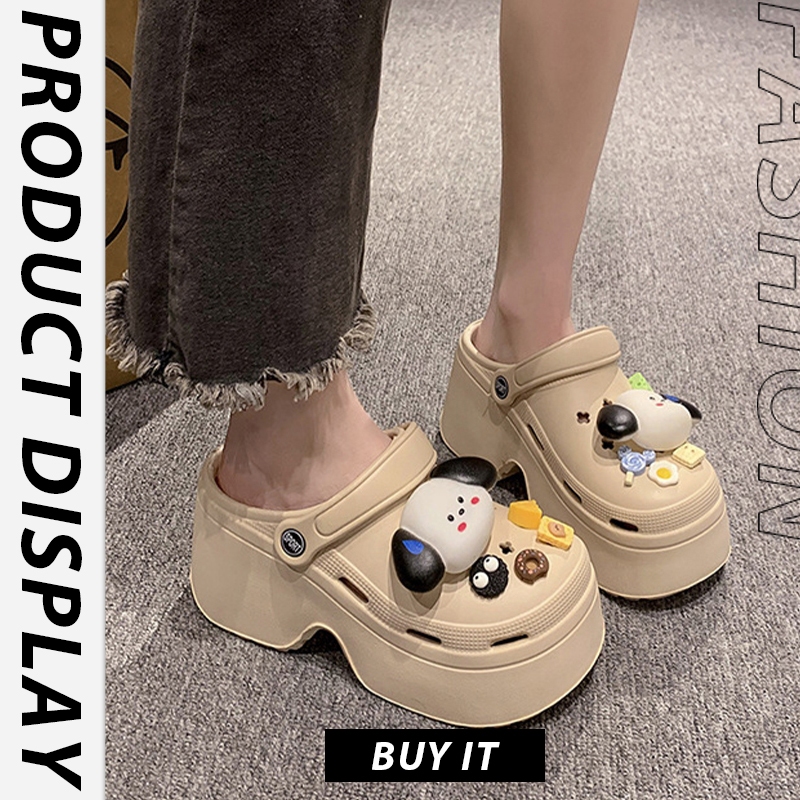 Sukky รองเท้าแตะผู้หญิงแฟชั่นสุดฮิต ทรงหัวโตเสริมส้น รุ่นนี้ส้นสูง 3 ...