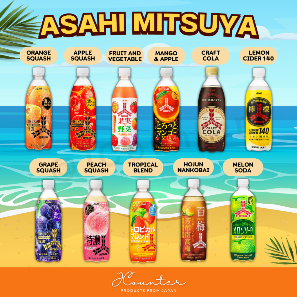 ASAHI Mitsuya Craft Cola & Fruit Soda มิทสึยะคราฟต์โคล่าและน้ำผลไม้โซดา ...