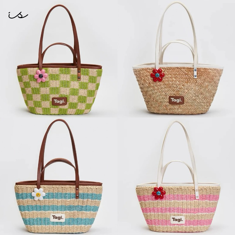พรีออเดอร์ 〖 Tagi 〗Tagi. Large Blooming Woven Bag | Shopee Thailand