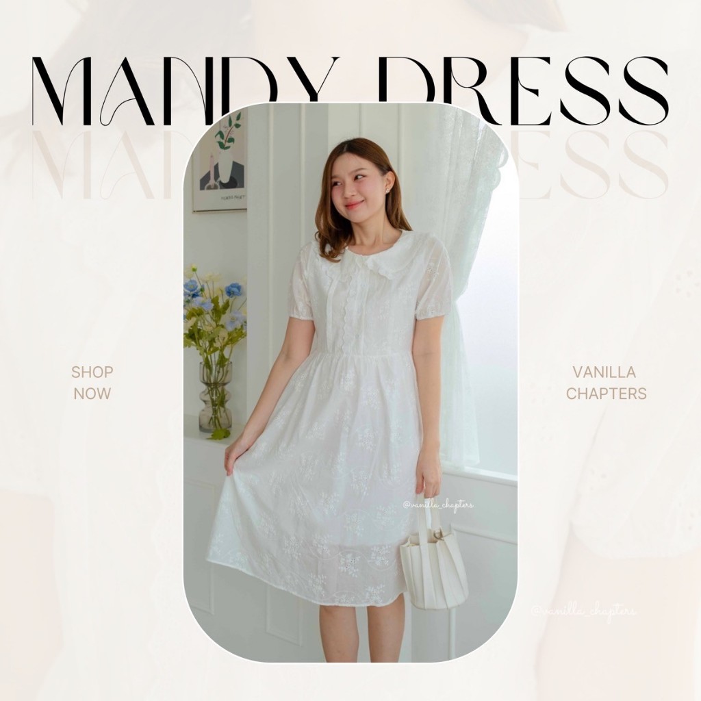 Mandy dress (vanilla_chapters) | Shopee Thailand