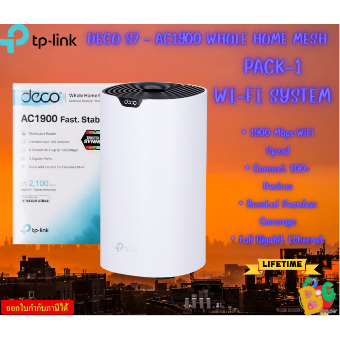 TP-LINK (DECO S7) AC1900 PACK-1/PACK2/PACK3 Whole Home Mesh Wi-Fi ...