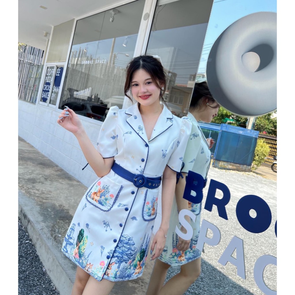 MYT x BLT SPECIAL : [BT365] : มินิเดรสพิมพ์ลายบิสกิต | Shopee Thailand