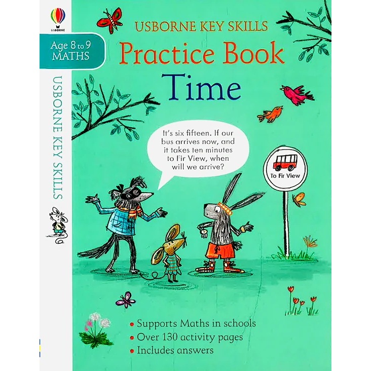 Age 8 - 9 Usborne Math Practice Book Time หนังสือกิจกรรม เลข สำหรับเด็ก ...