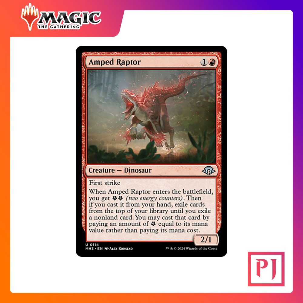 [MTG] Amped Raptor [M3C] [RED] [UNCOM] [NORMAL] [ENG] (การ์ดเมจิค ...