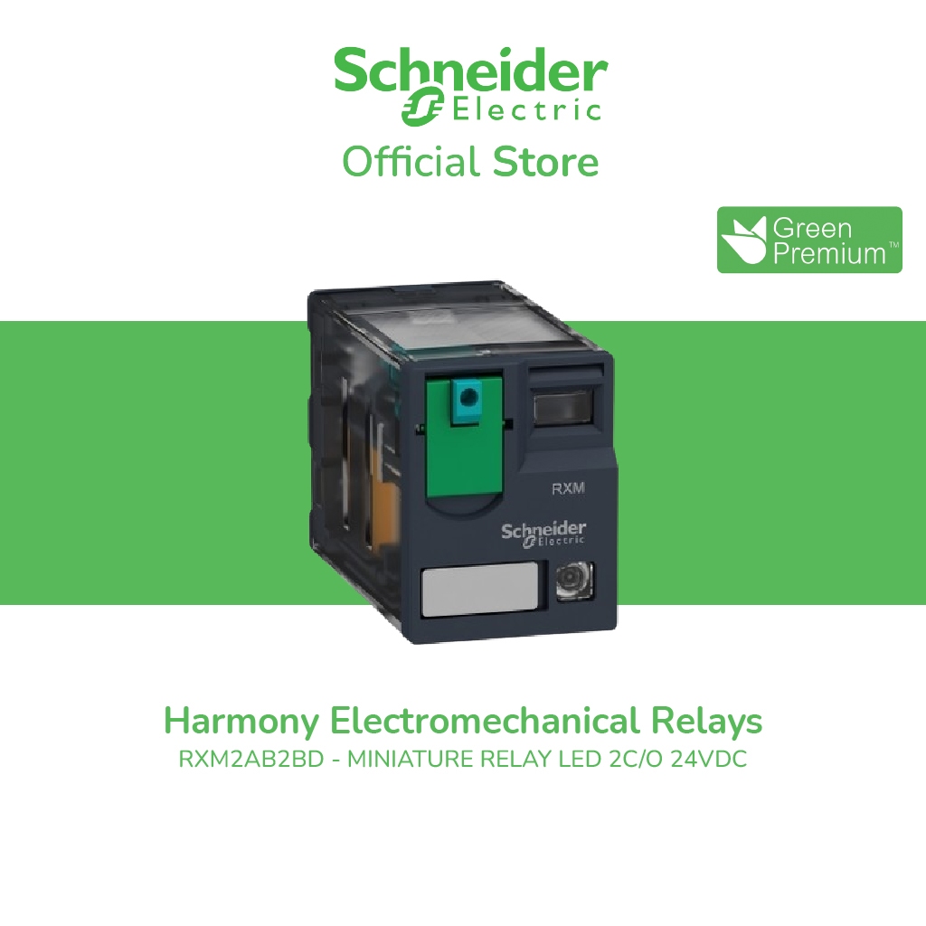 Schneider Electric Miniature plug in relay, ฮาร์โมนี, 12A, 2CO, with ...