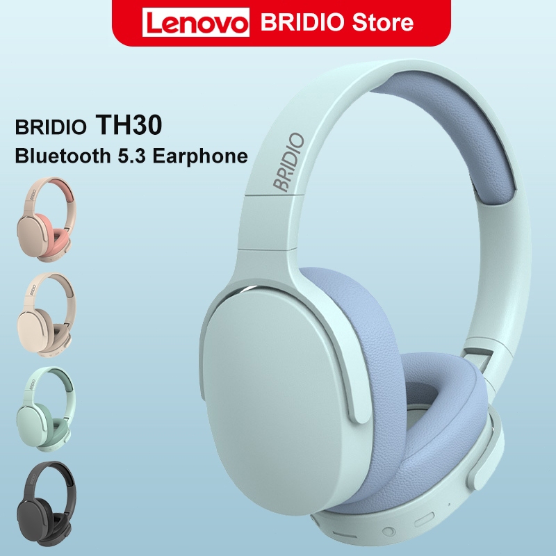 【จัดส่งเฉพาะจุด】Lenovo BRIDIO TH30 หูฟังบลูทูธ หูฟังตัดเสียงรบกวน ความ ...