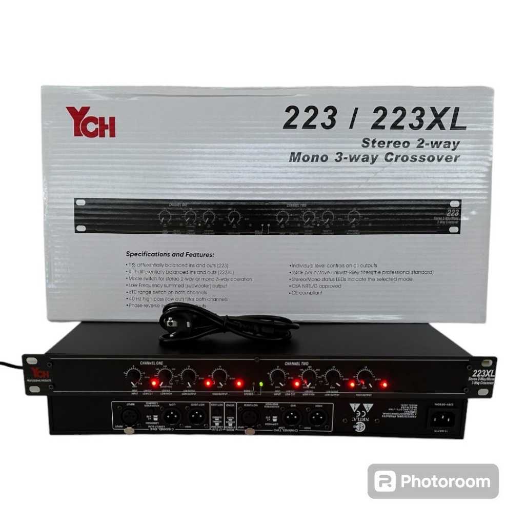 TVTSHOP YCH 223XL crossover ครอสโอเวอร์อนาล็อก เครื่องแยกสัญญาณเสียง ...
