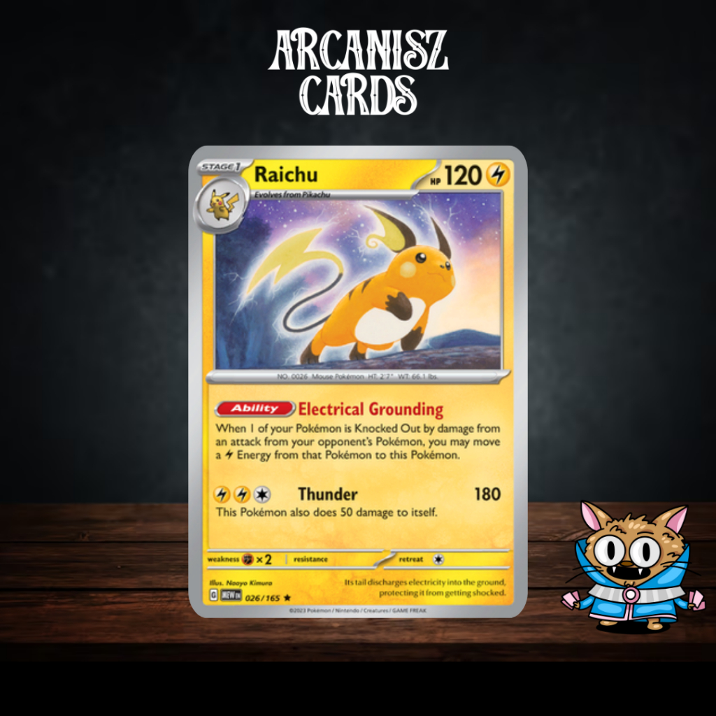Pokemon 151 Raichu 026/165 การ์ดโปเกม่อนภาษาอังกฤษ | Shopee Thailand