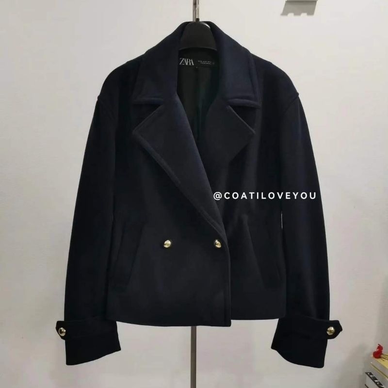 ZARA SHORT DOUBLE BREASTED JACKET | Shopee Thailand
