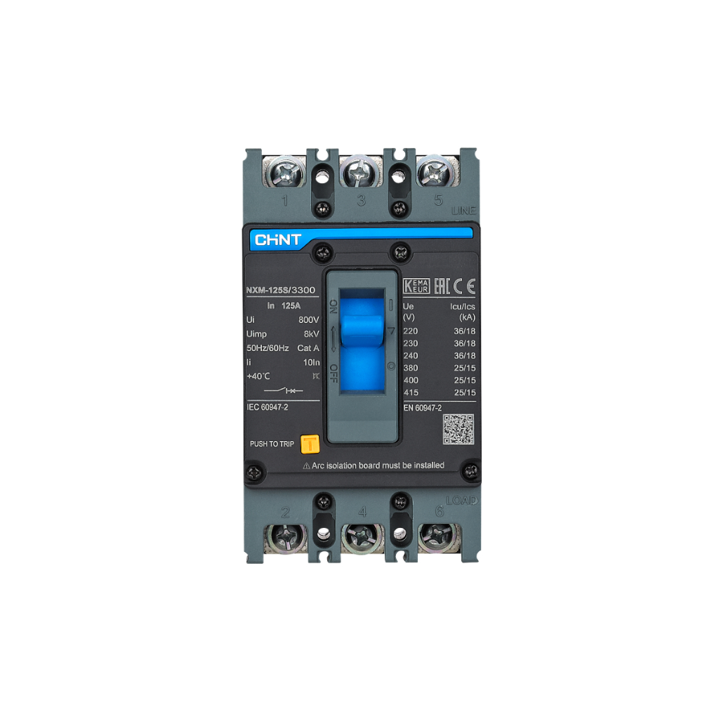 CHINT โมลด์เคสเซอร์กิตเบรกเกอร์ (MCCB) รุ่น NXM-125S/3300 125AF(25kA) พิกัดไฟ 16A-125A | Shopee ...