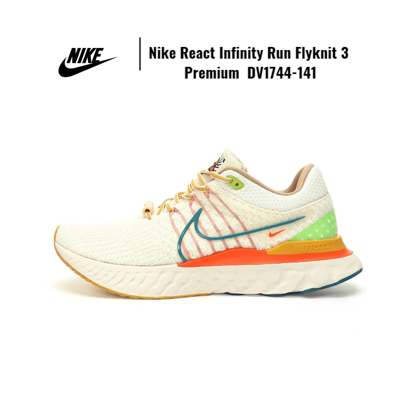 Nike React Infinity Run Flyknit 3 "Sun Club Sail Hot Curry" ถักนิตติ้ง ...