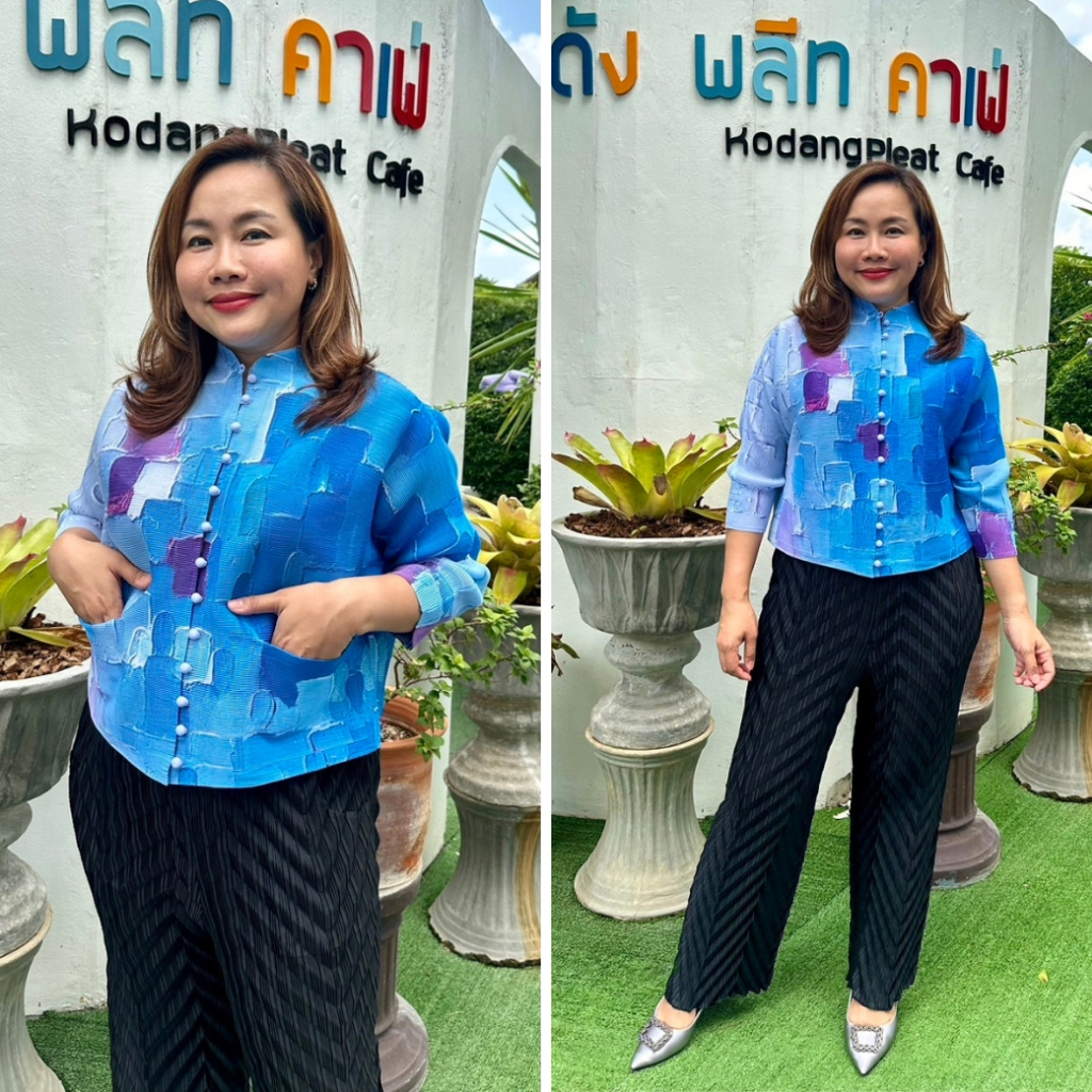 Peatbynisa A373 เสื้ออัดพลีท เนื้อผ้าPolyester100% | Shopee Thailand