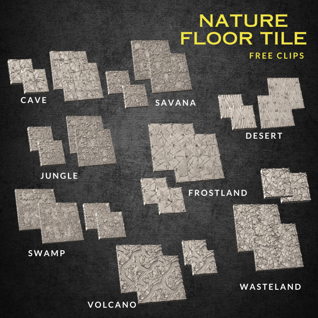 DnD Nature Floor Tile พื้นสำหรับประกอบเป็น Map ตามแบบที่ต้องการ Free ...