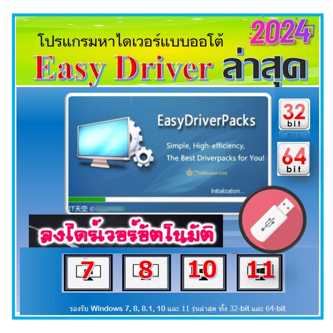 โปรแกรมหาไดเวอร์อัตโนมัต ล่าสุด Easy Driver Pack 7.23.1221.1 ISO (x86/x64) | Shopee Thailand