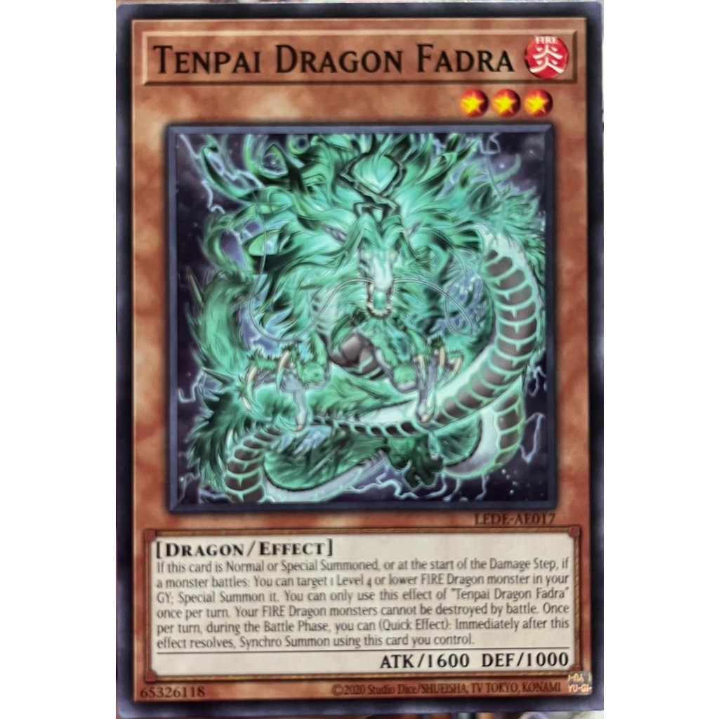 Yugioh Asia-Eng [LEDE-AE017] Tenpai Dragon Fadra (Common) การ์ดยูกิแท้ ...