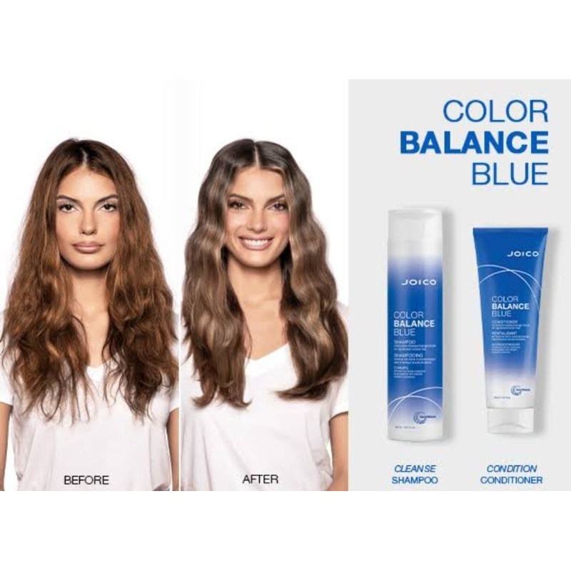 Joico Color Balance Blue Shampoo + Conditioner แชมพูและครีมนวดผม กำจัด ...