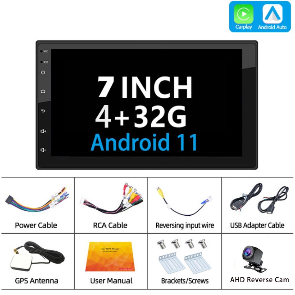 [4G+32G Ips]จอแอนดรอยด์ติดรถยนต์ 7'' IPS สองหน้าจอ Android 10.0 HDจอติดรถยนต์ จอแอนดรอย วิทยุติด ...