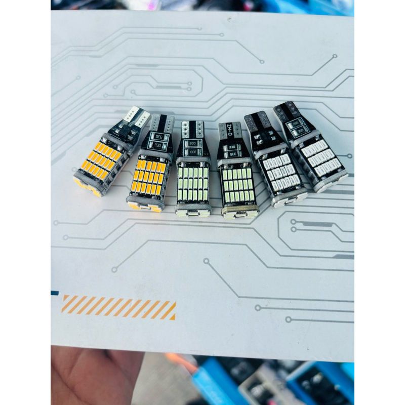 ไฟหรี่ ไฟถอยLED ขั้วT10/T15 45SMD (ราคาต่อ 2 หลอด) 12V ไฟส่องป้ายทะเบียน สว่างมาก ทนความร้อน ...