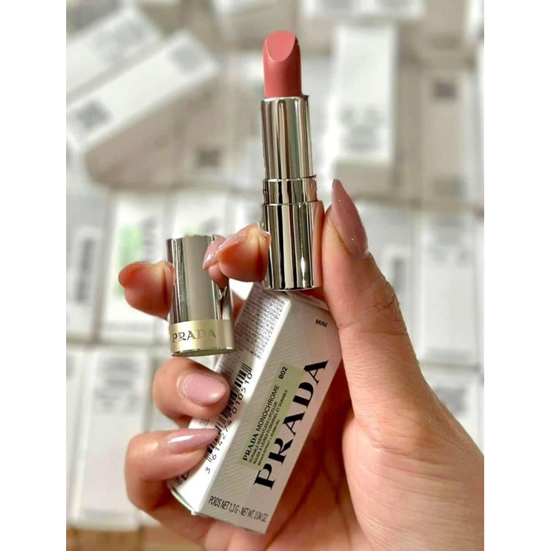 Prada Monochrome Hyper Matte Lipstick 1.3g Mini # B02 Quartz | Shopee ...