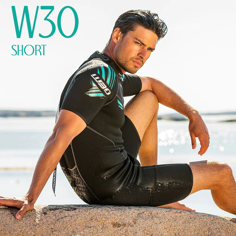 Waterproof W30 Wetsuit Short 2.5mm (ชุดดำน้ำสคูบ้า แขนและขาสั้น ผลิตจากนีโอพรีนความหนา 2.5mm ...