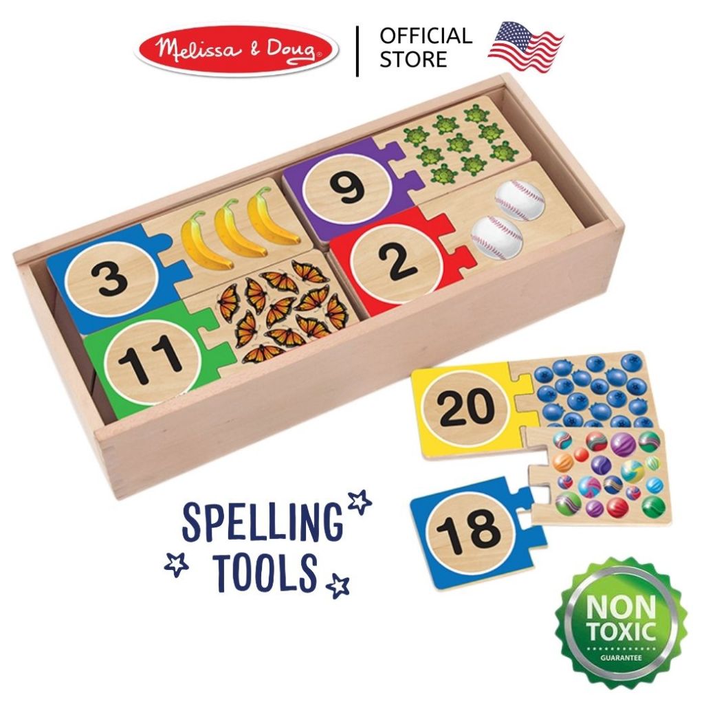 (ของแท้ USA) ของเล่น นับเลข จับคู่ จิ๊กซอว์ ตัวเลข Number Puzzle ...