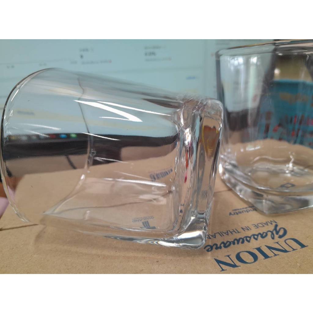 แก้วใส UNION UG-361 ทรงเหลี่ยม เนื้อใส ก้นแก้วหนา ดีไซน์สวย (((1กล่องมี ...